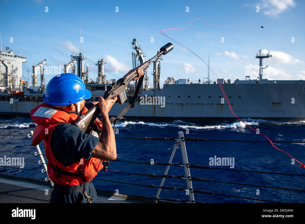 PHILIPPINE SEA (March 18, 2022) Gunner’s Mate Seaman Apprentice Ai’Jai ...