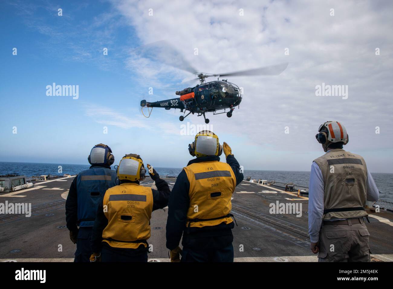 220318-N-CF580-0035 BALTIC SEA (March 18, 2022) Sailors assigned to the ...