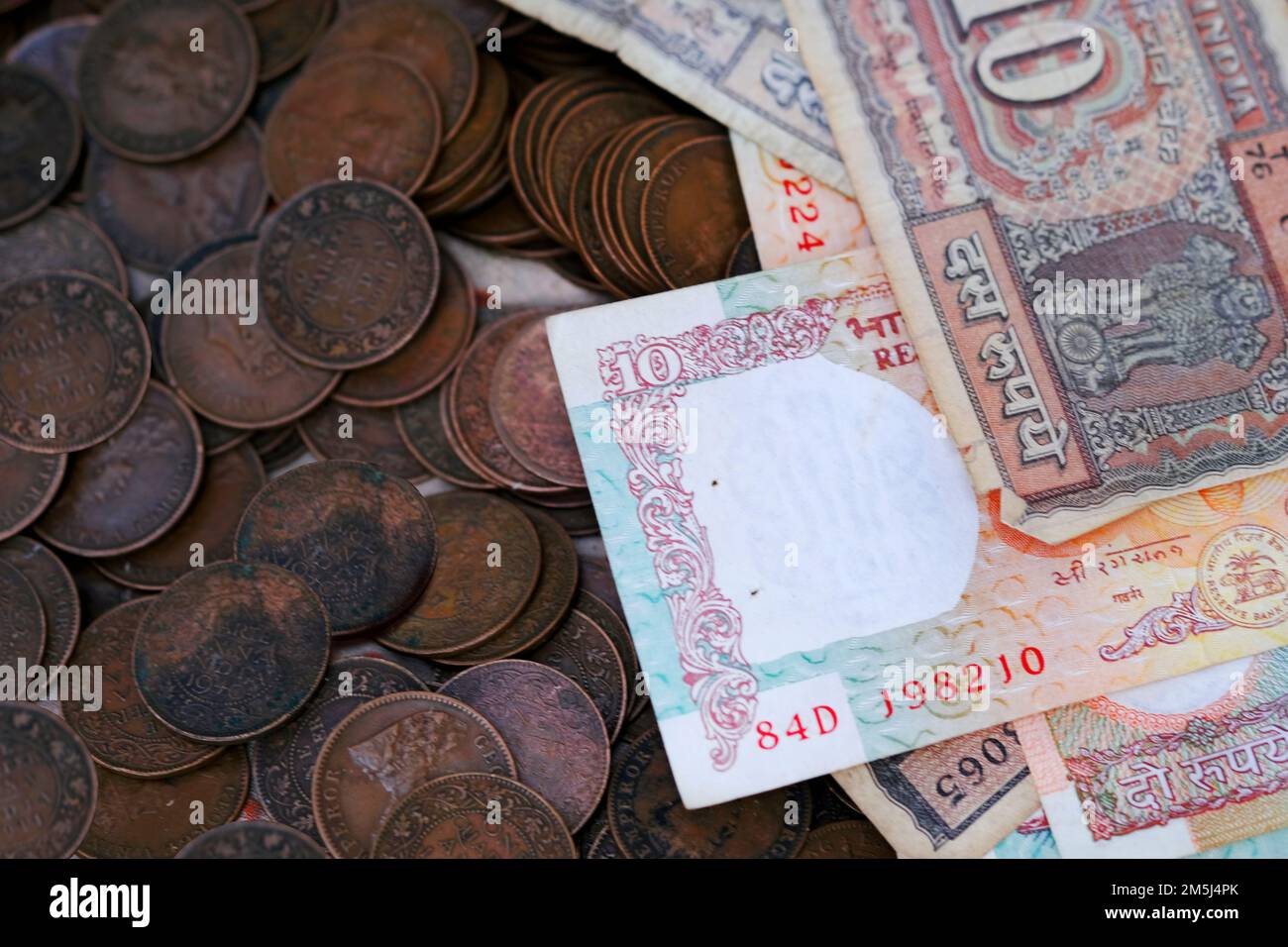 Vintage Old Indian Currency, A background of old vintage Indian ...