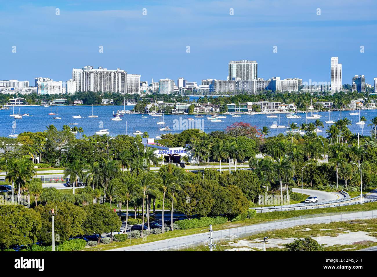 Miami, FL USA - 12 12 2022: Beautiful aerial panoramic view of the city ...
