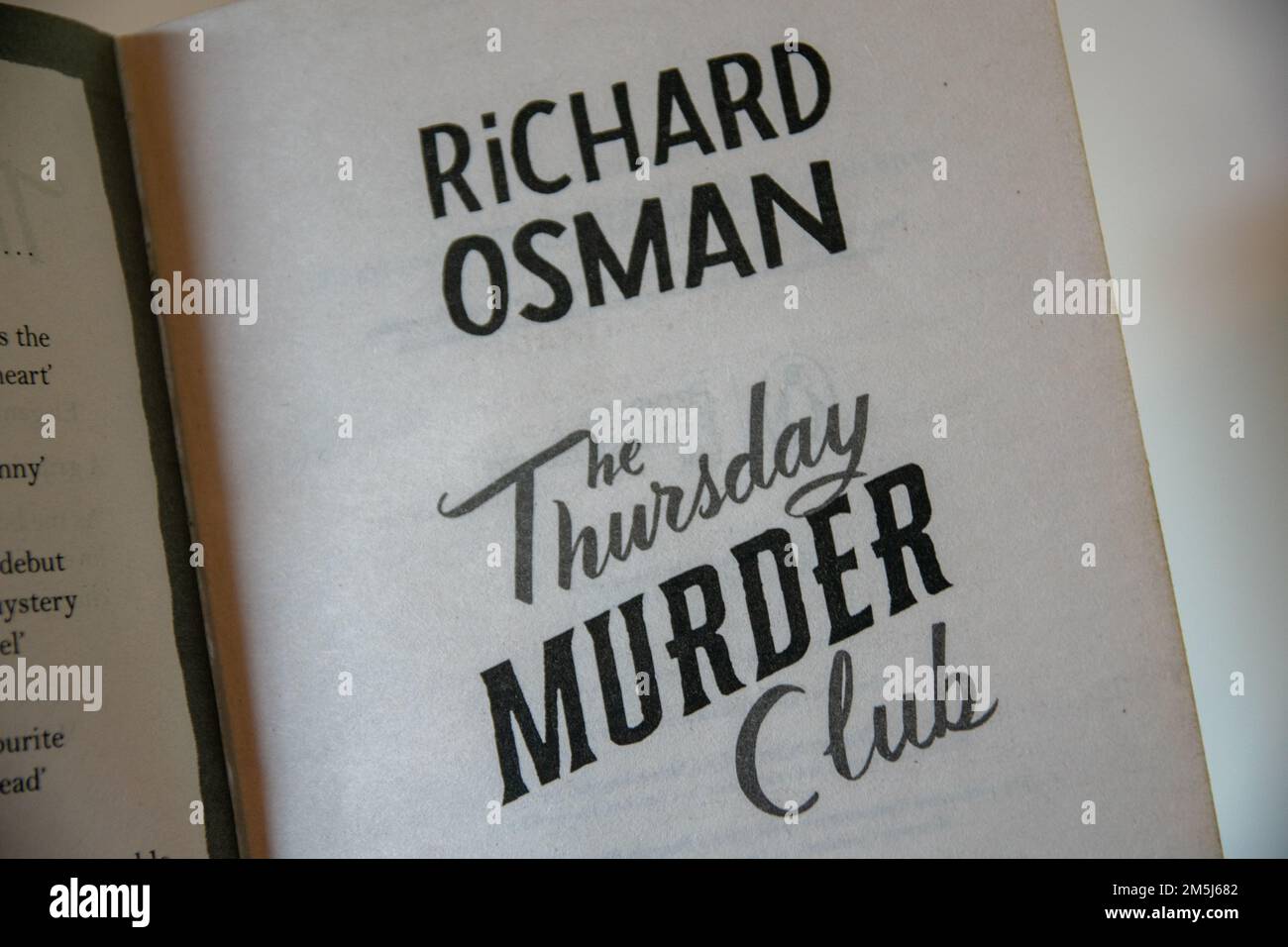 Durham, UK - 29th December 2022: Richard Osman 'The Thursday Murder ...