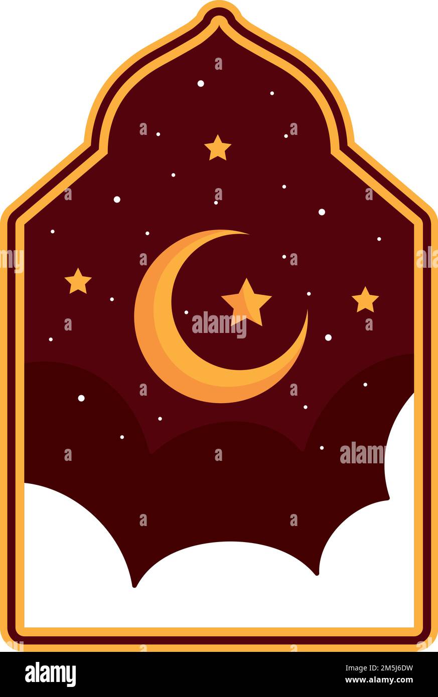 golden crescent moon Stock Vector Image & Art - Alamy