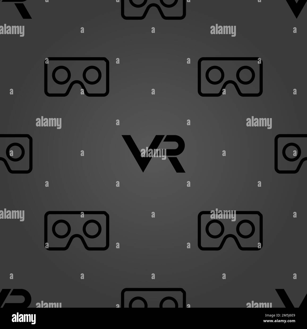 Seamless vector dark pattern with VR logos. Virtual reality logos Stock ...