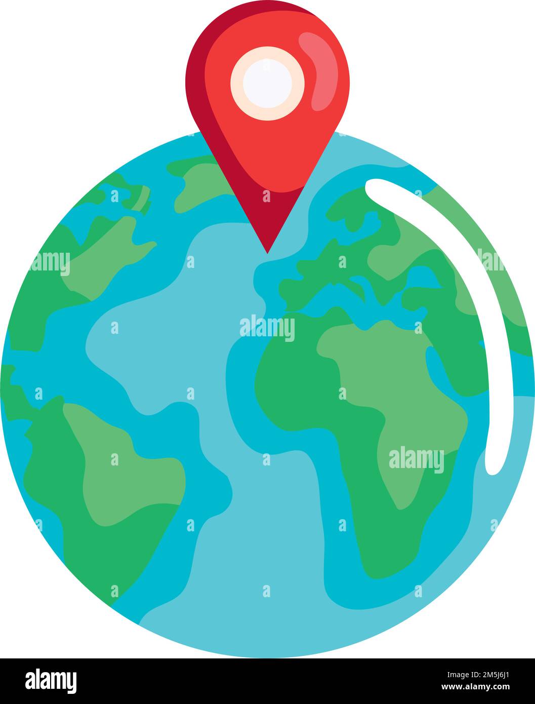 Gps location pin in earth Cut Out Stock Images & Pictures - Alamy