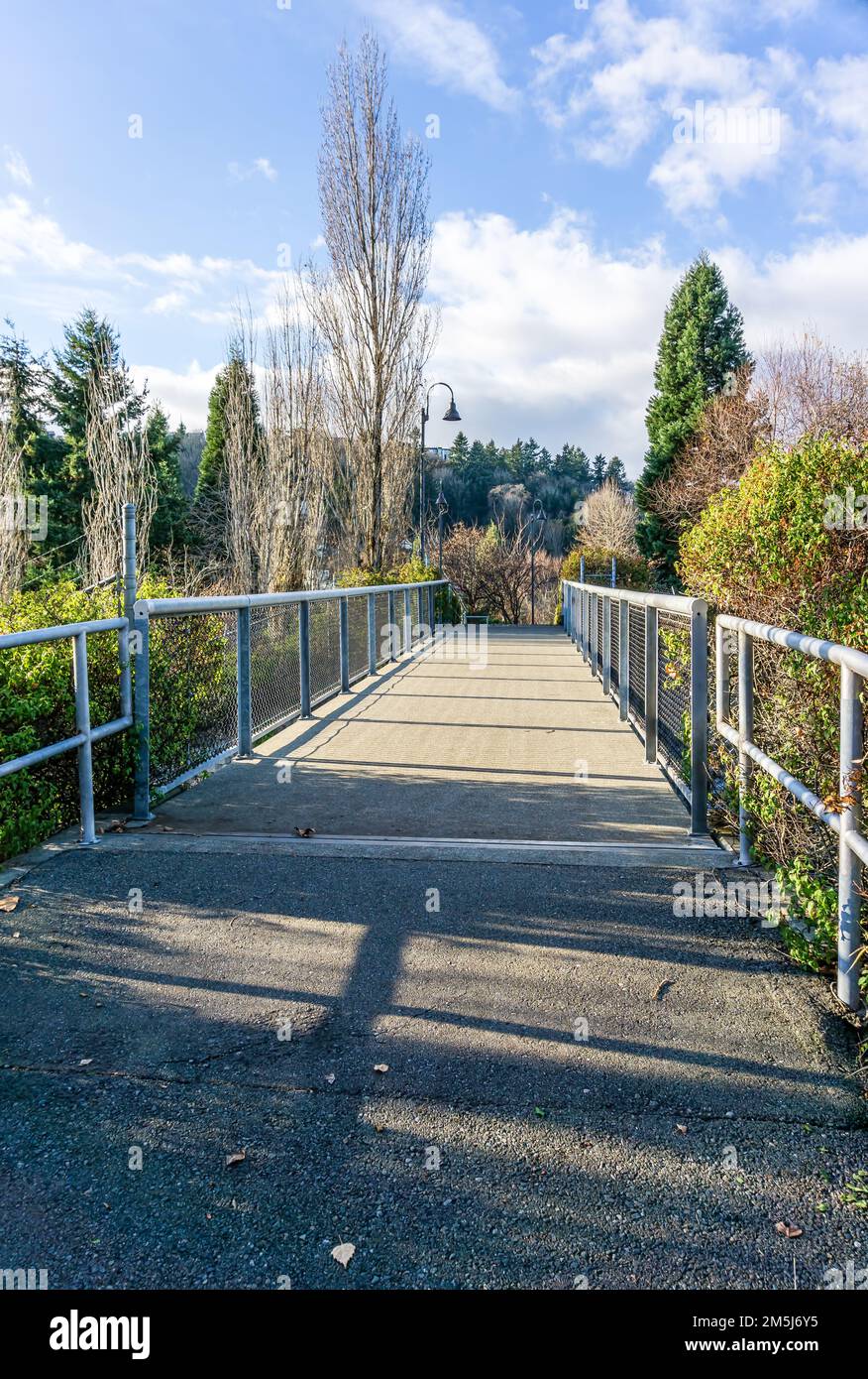 A woakway at Jack Block Park in West Seattle, Washingotn Stock Photo ...