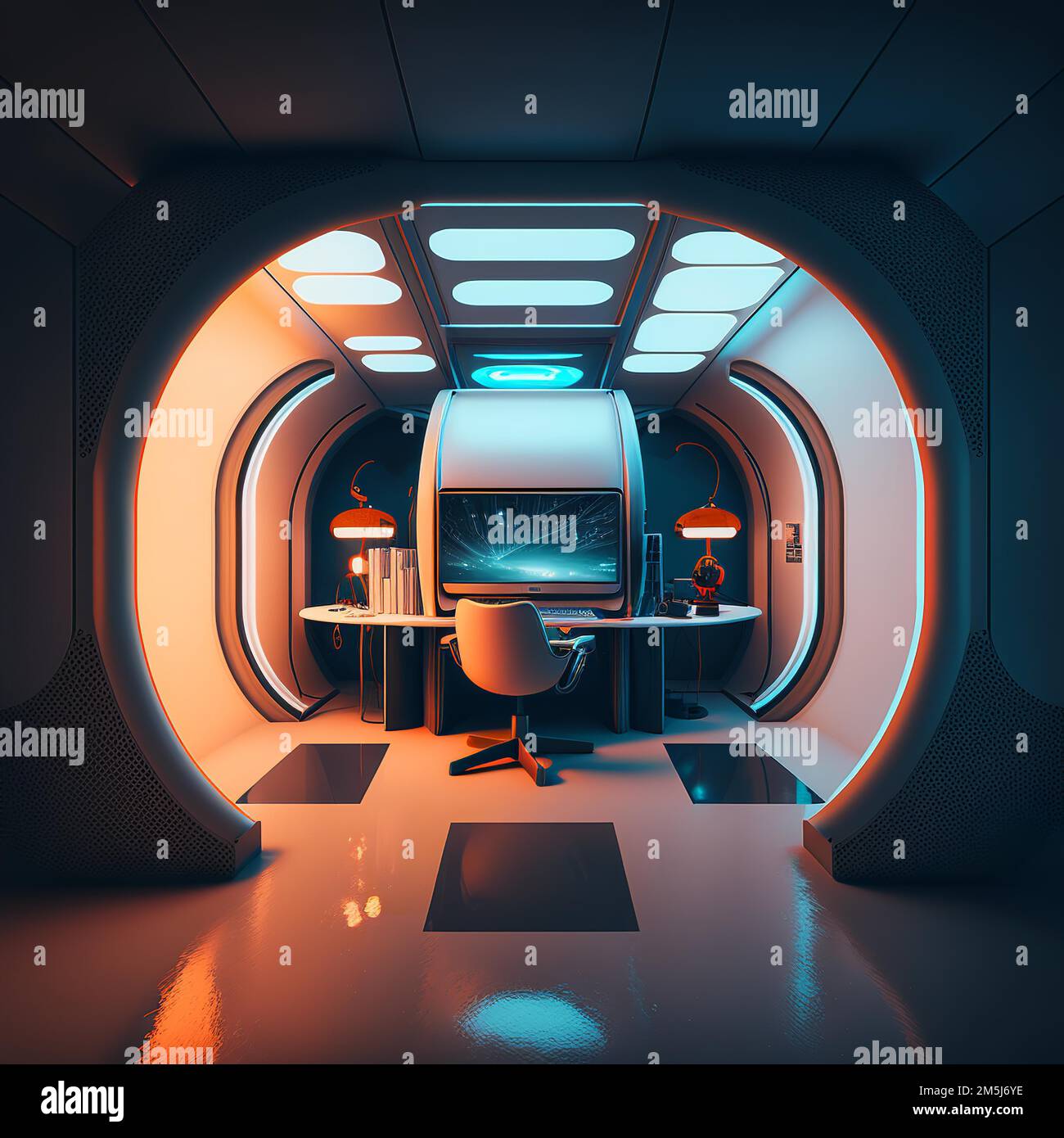 Futuristic Designer Office with Sleek Architecture and Modern Design in ...