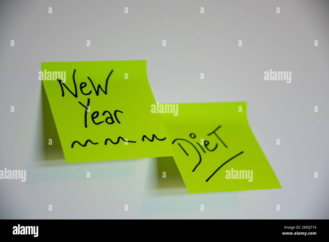 Concept for new year January goals and resolution regarding weight loss ...