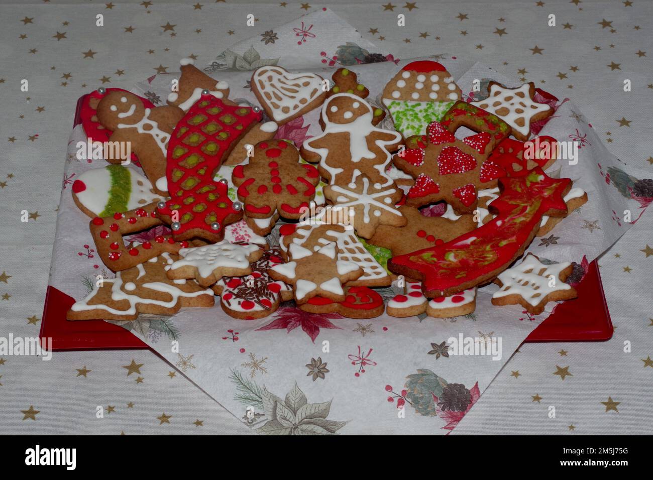 Homemade gingerbread biscuits Stock Photo - Alamy