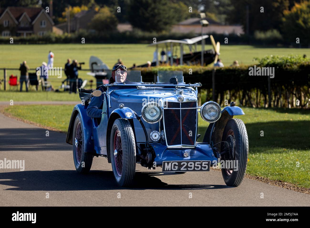 1934 MG Magnette ‘MG 2955’ at the Race Day Airshow held at Shuttleworth ...