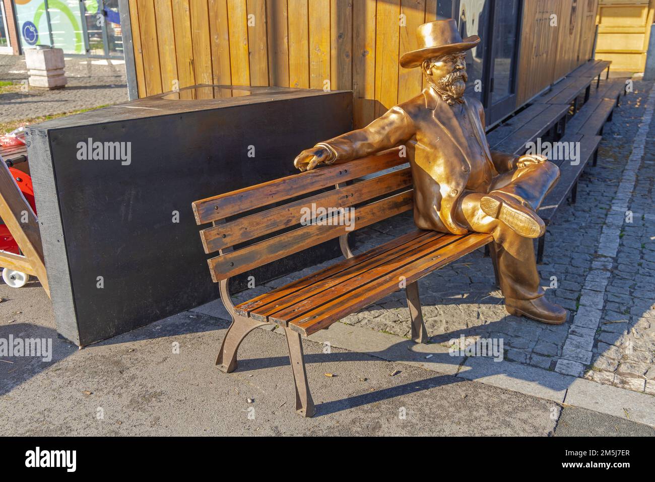 Belgrade, Serbia - December 25, 2022: Life Size Jack Daniels Statue ...
