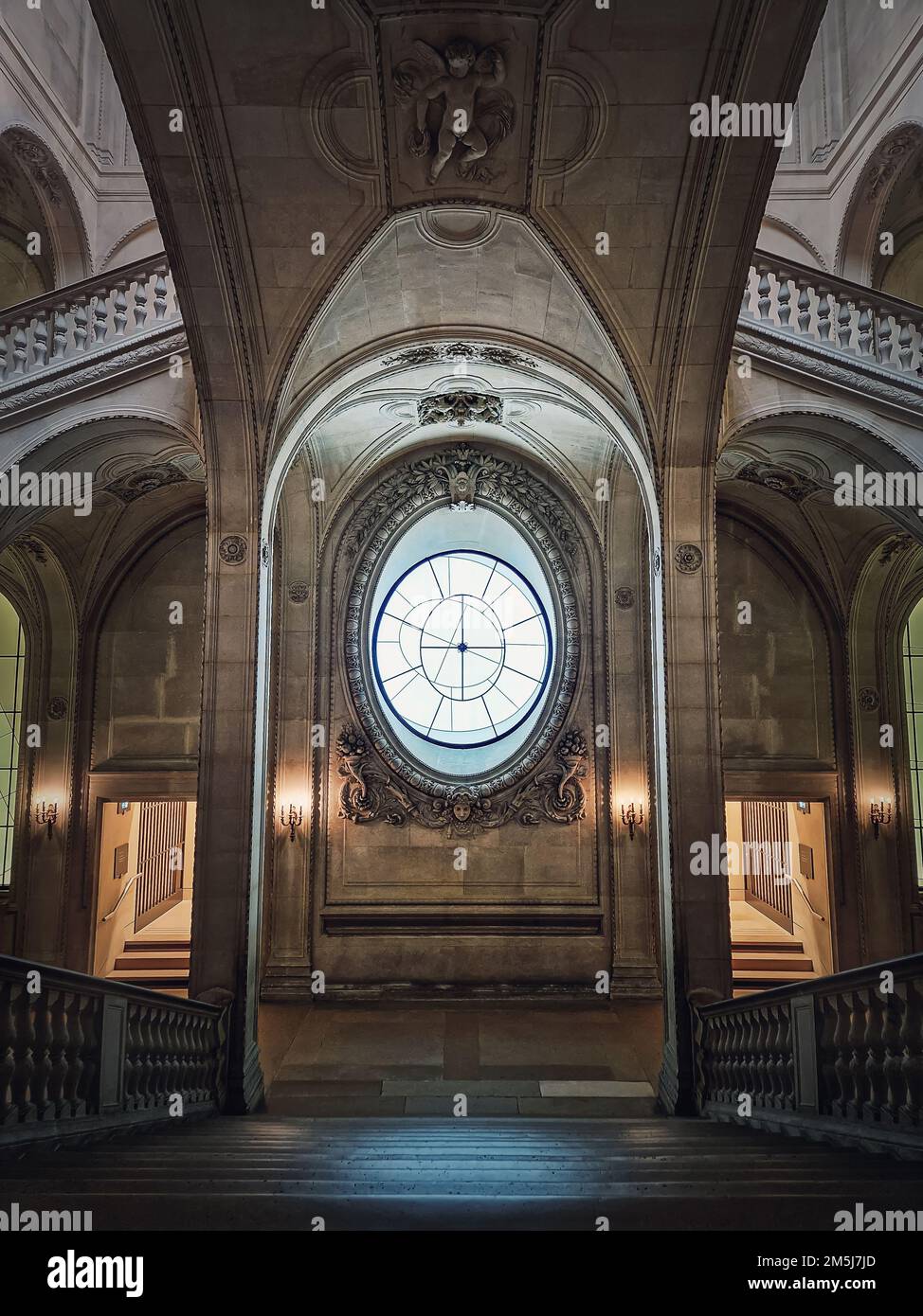 Louvre museum staircase hi-res stock photography and images - Alamy