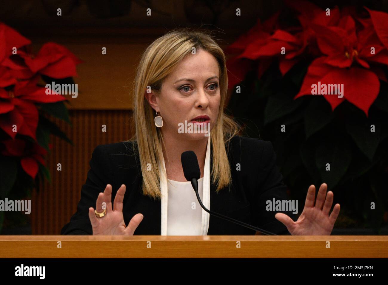Rome, Italy. 29th Dec, 2022. Giorgia Meloni, Italy's prime minister ...
