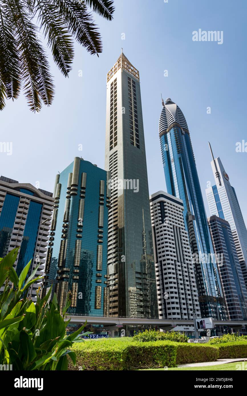 Gevora Hotel view from the Sheikh Zayed road, Dubai, United Arab ...
