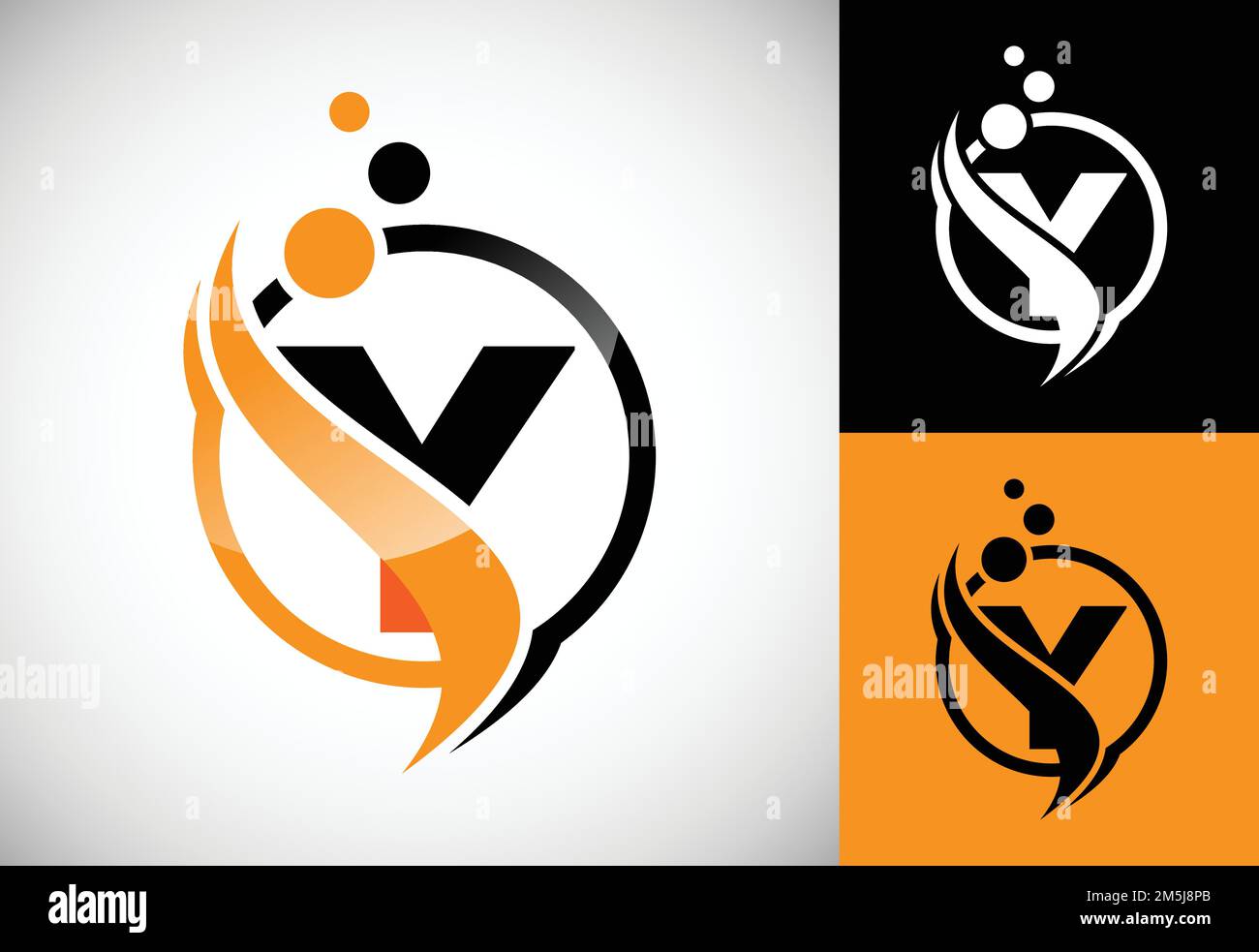 Initial letter Y with the swoosh, biotech logo design concept. Logotype ...