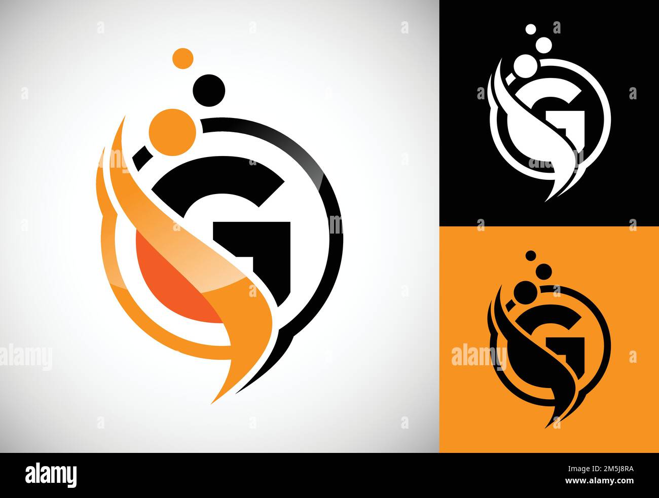 Initial letter G with the swoosh, biotech logo design concept. Logotype ...