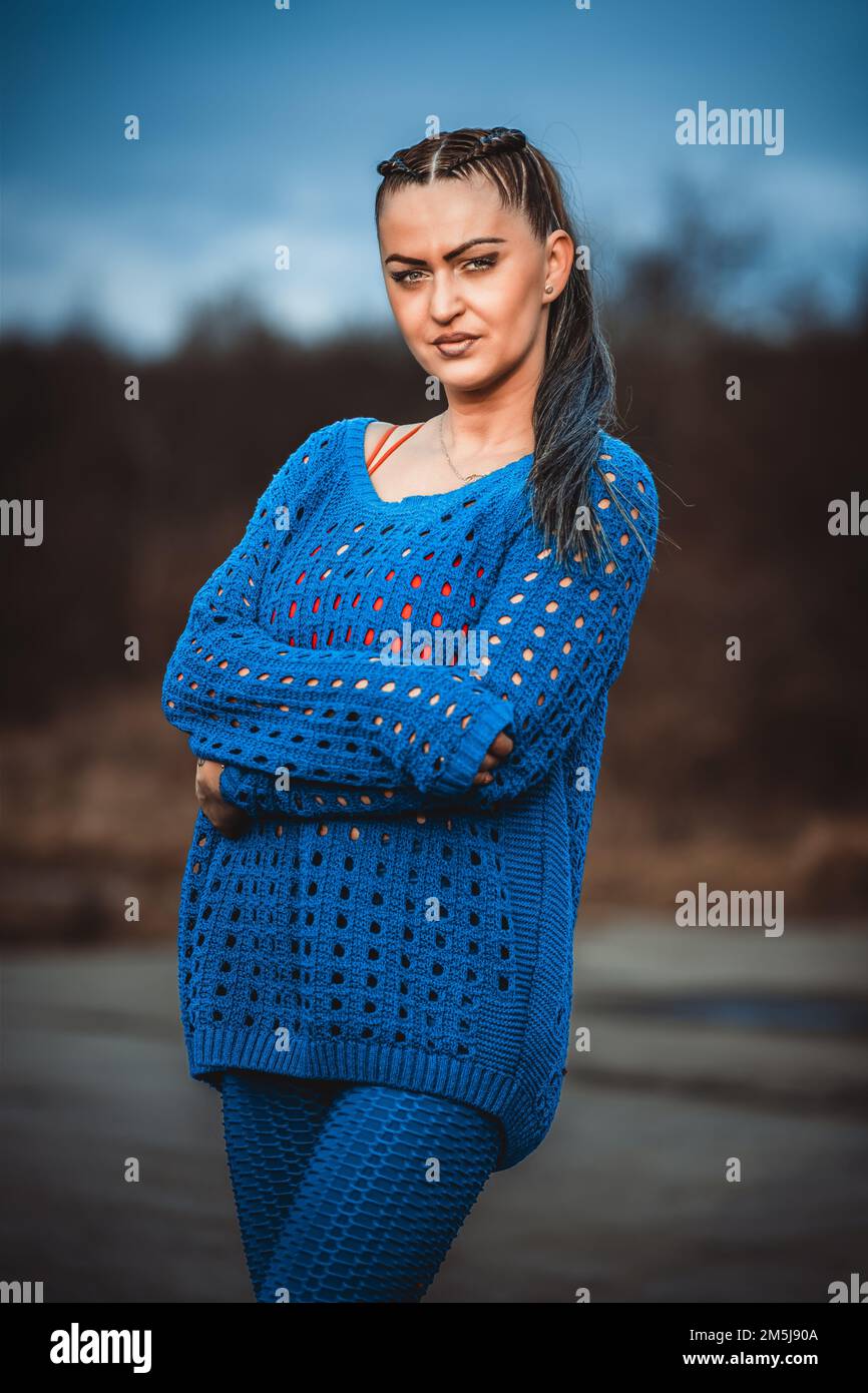 Beautiful Lady Possing Stock Photo - Alamy