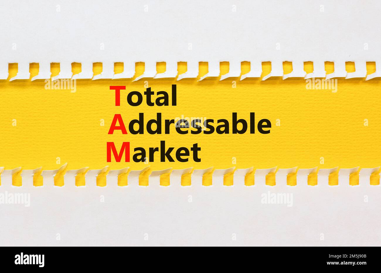 TAM total addressable market symbol. Concept words TAM total ...