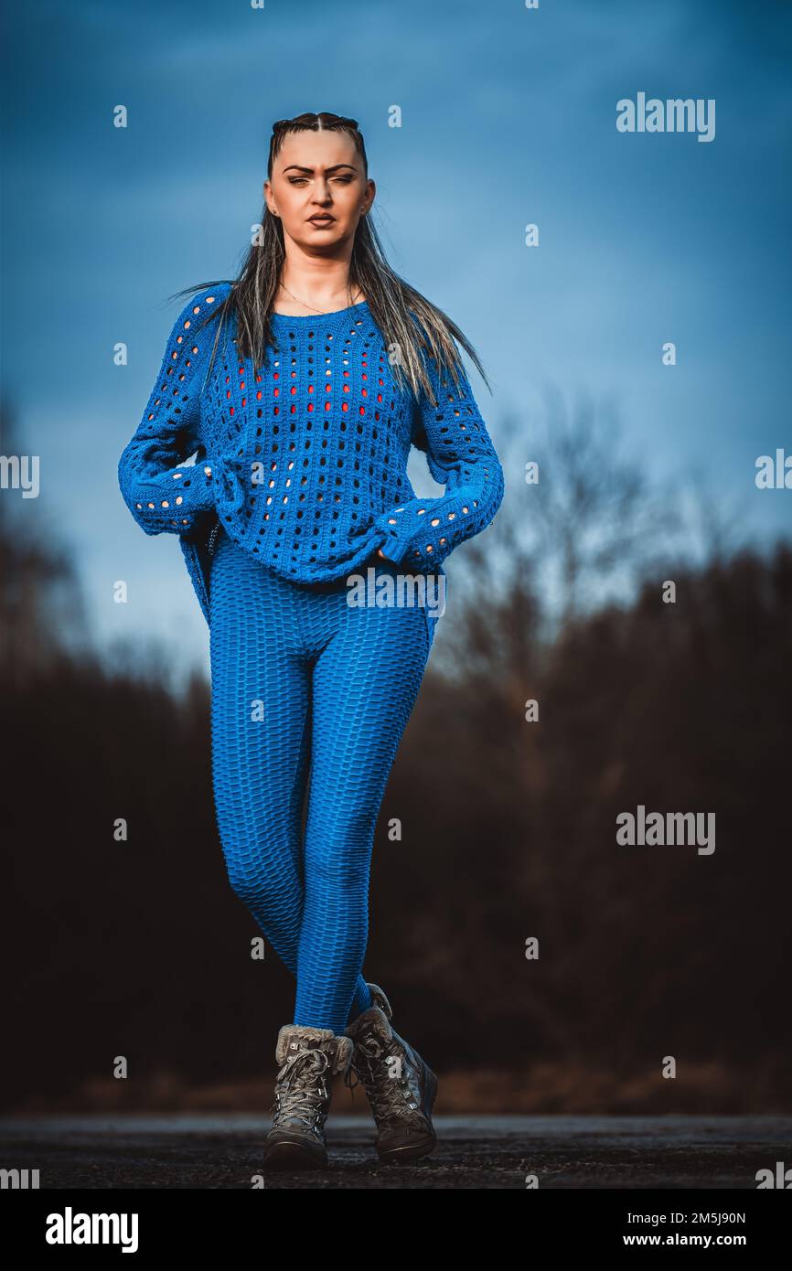 Beautiful Lady Possing Stock Photo - Alamy
