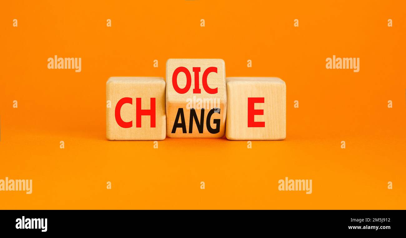 Chance and change symbol. Concept word Chance Change on wooden cubes ...