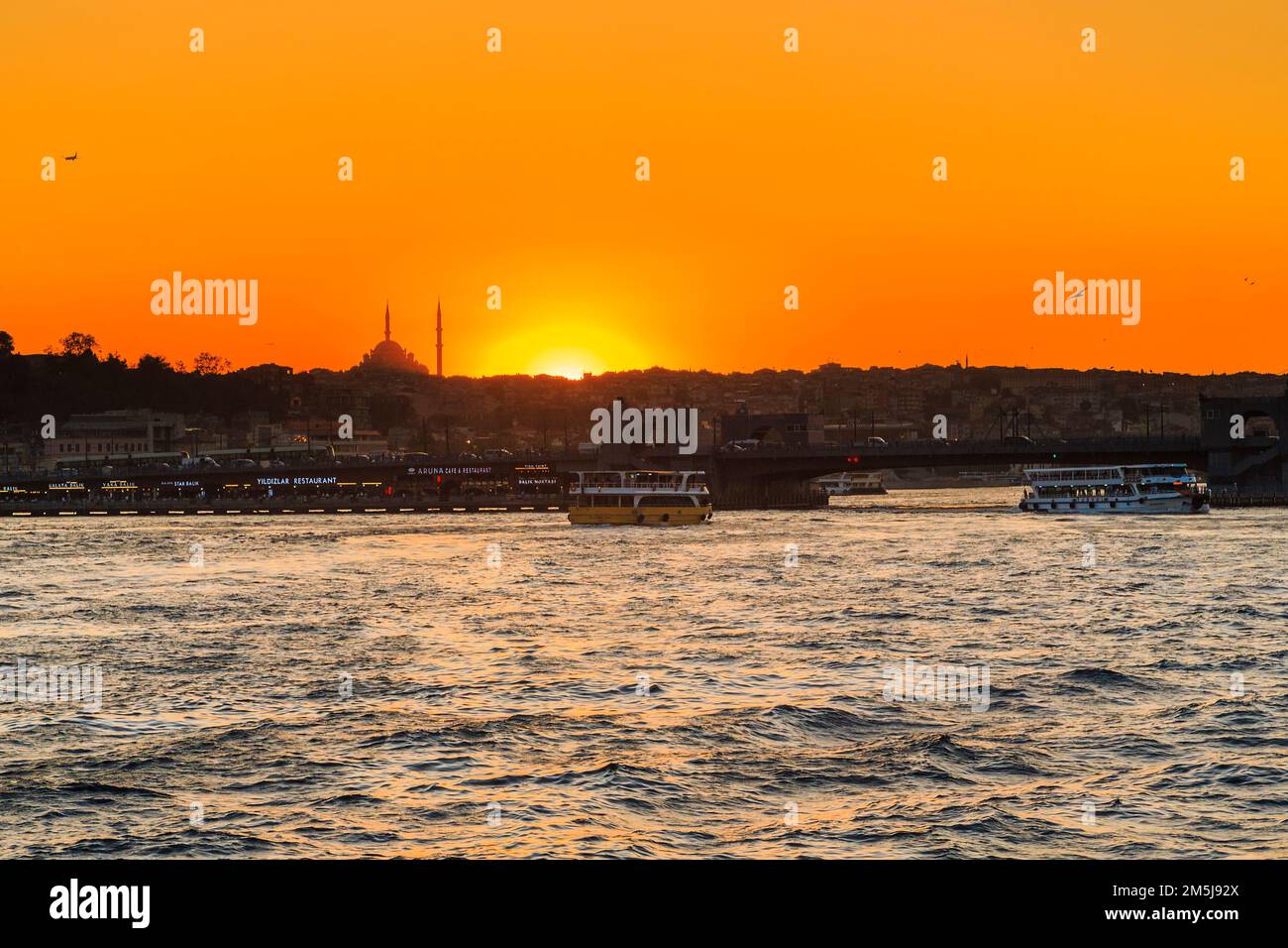 ISTANBUL, TURKEY - SEPTEMBER 12, 2017: This is the bay of the Golden ...