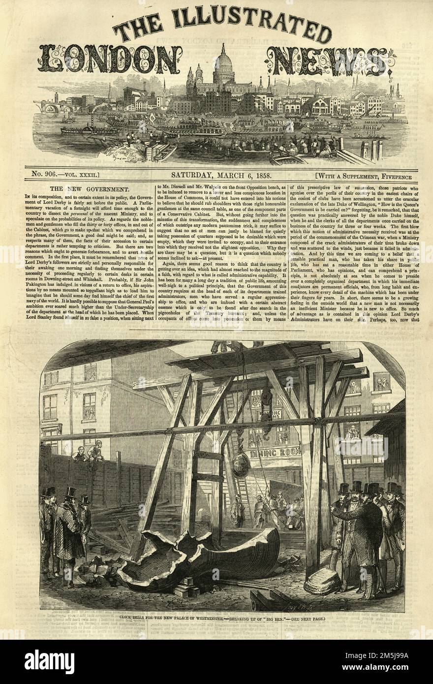London illustrated news, Old newspaper, Clock bells for new Palace of ...