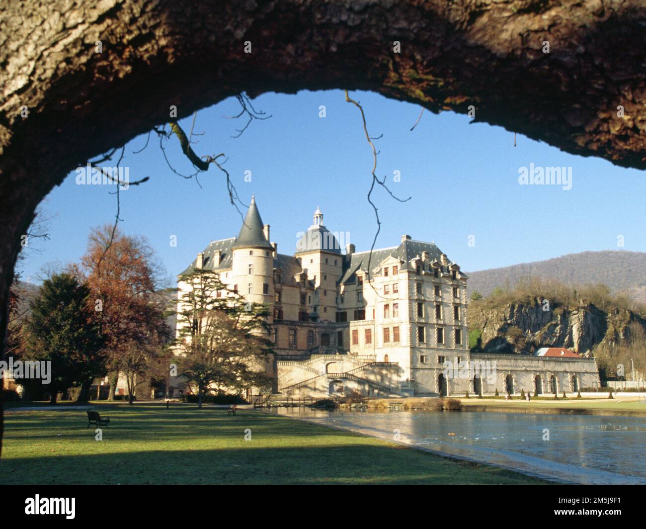 Vizille castle in winter Stock Photo - Alamy