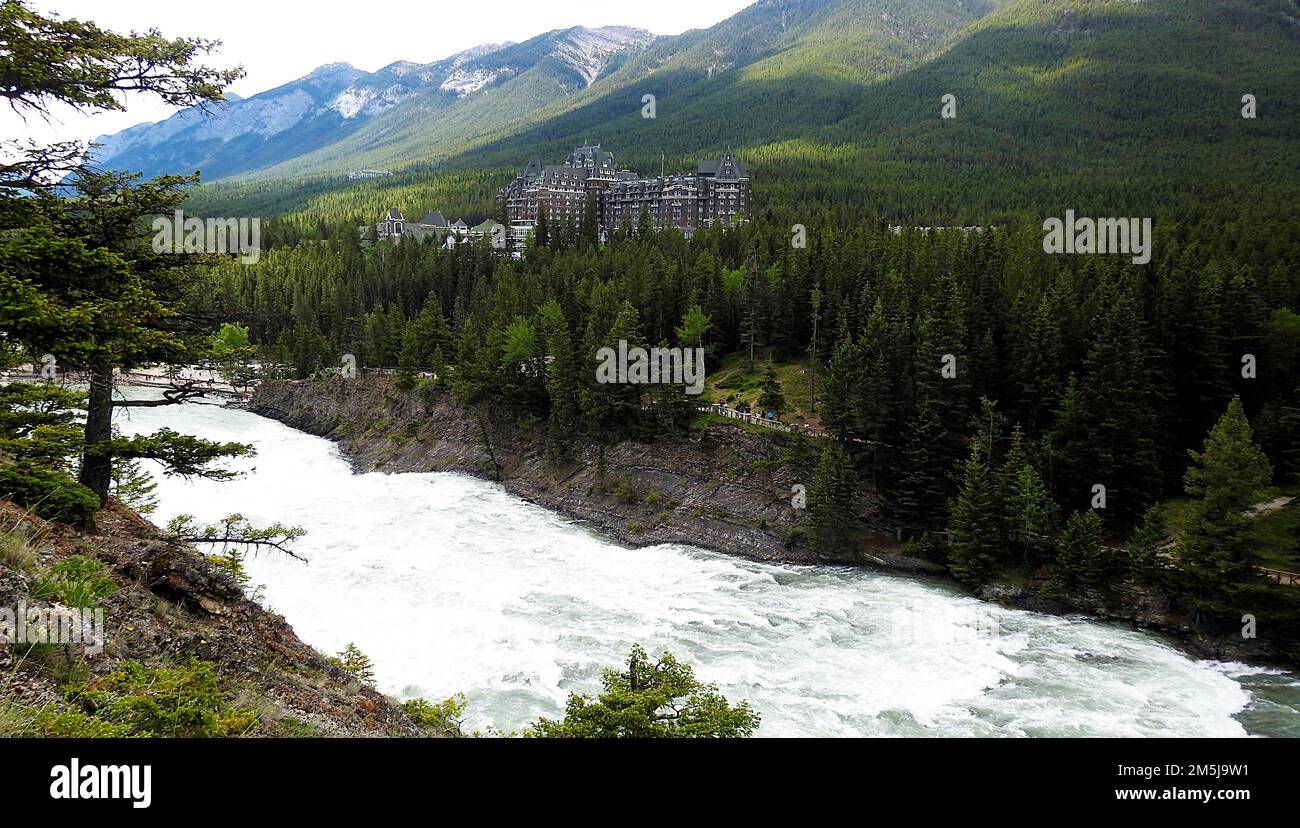 Bow Falls, the Bow River, Banff Stock Photo - Alamy