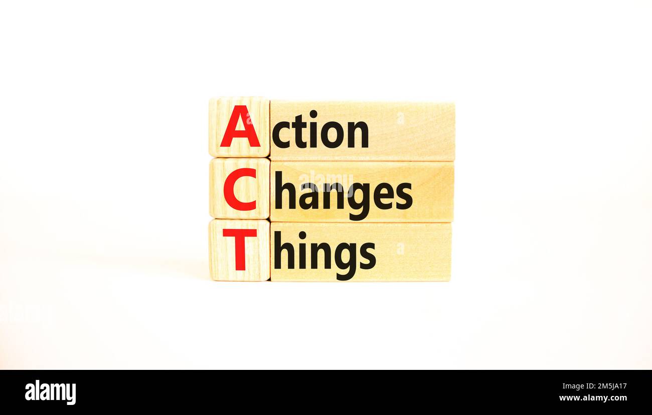 ACT action changes things symbol. Concept words ACT action changes ...