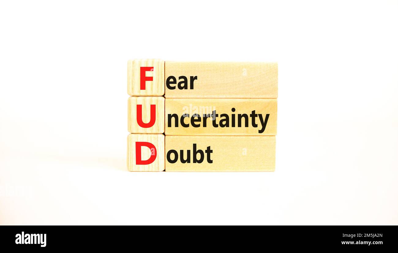 FUD fear uncertainty doubt symbol. Concept words FUD fear uncertainty ... FUD fear uncertainty doubt symbol. Concept words FUD fear uncertainty ...