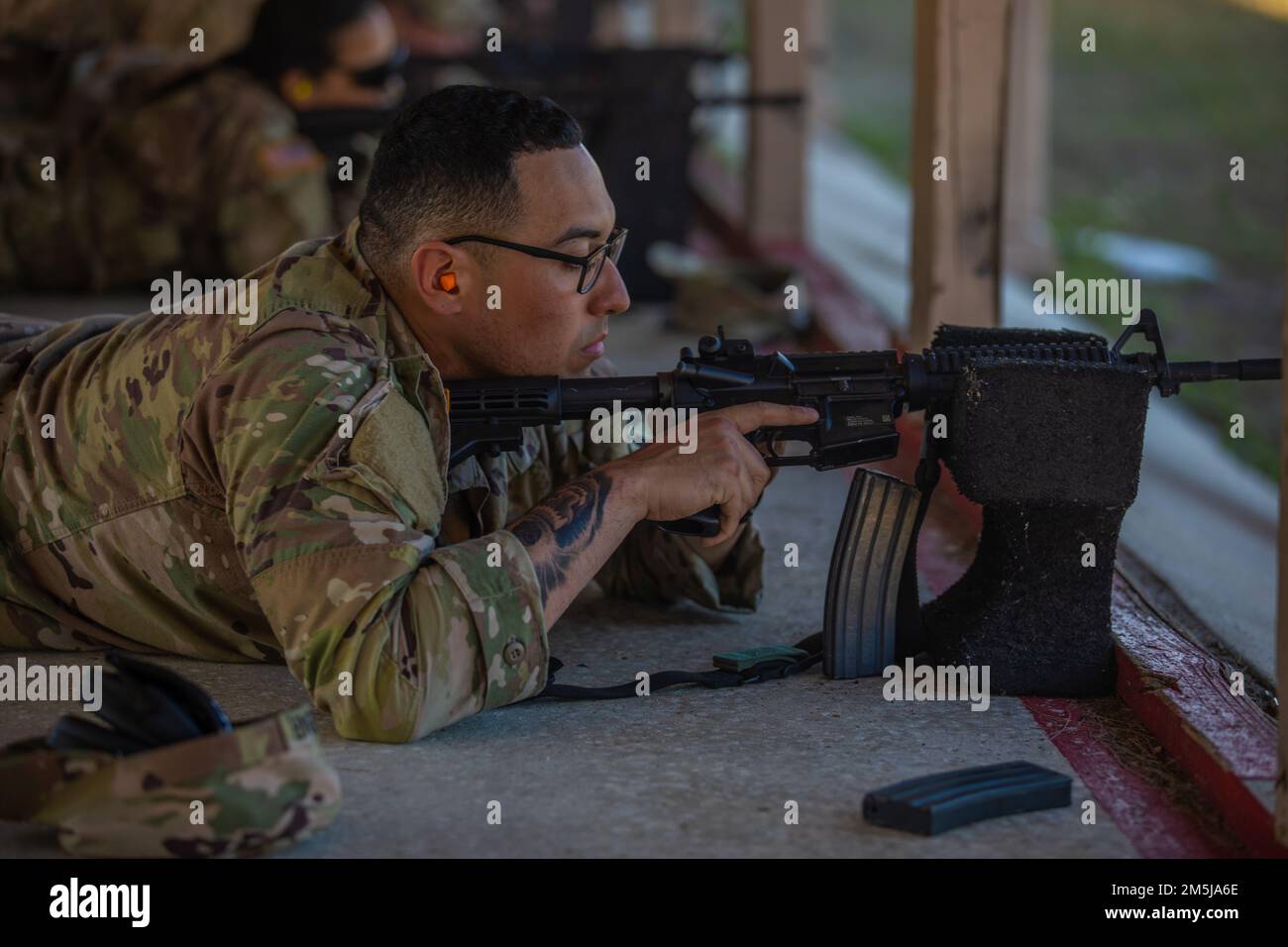 U.S. Army Sgt. Michael Escobar, 335th Signal Command (Theater), clears ...