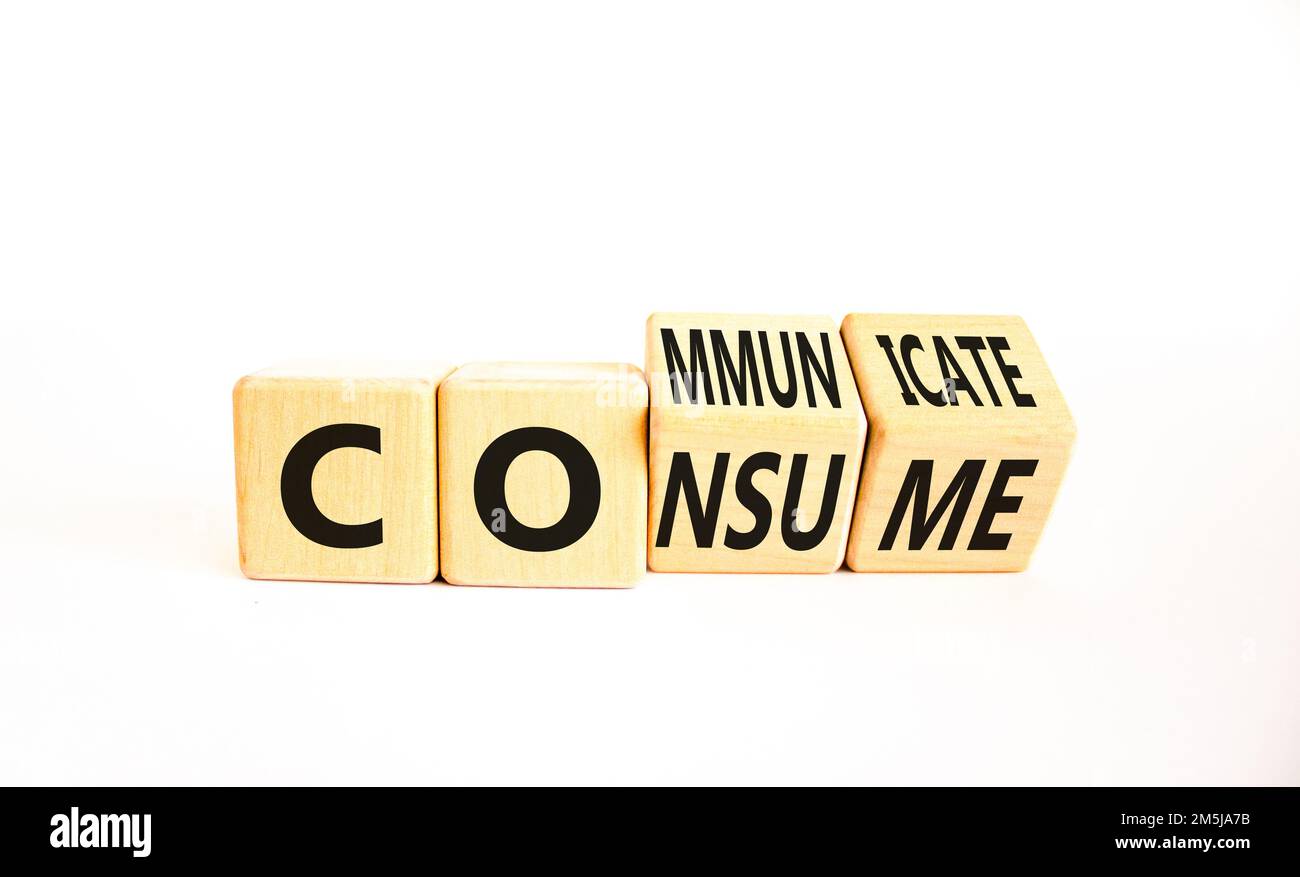 Consume or communicate symbol. Concept word Consume or Communicate on ...