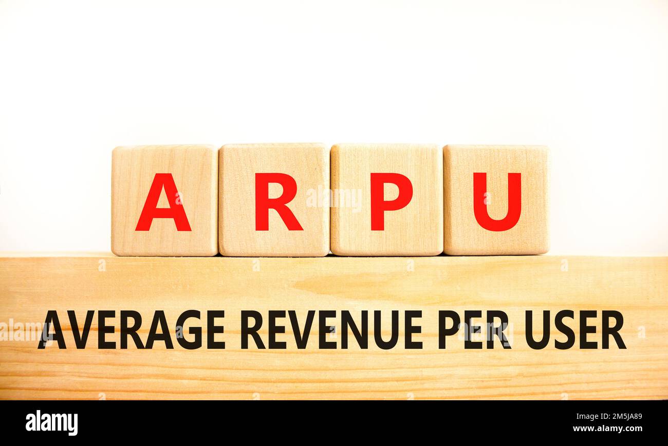 ARPU average revenue per user symbol. Concept words ARPU average ...