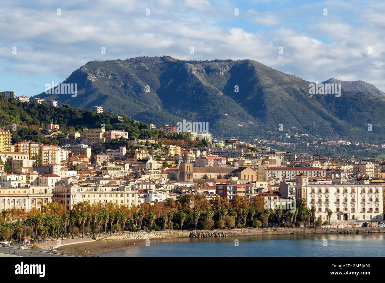 Aerial view salerno port mountains hi-res stock photography and images ...
