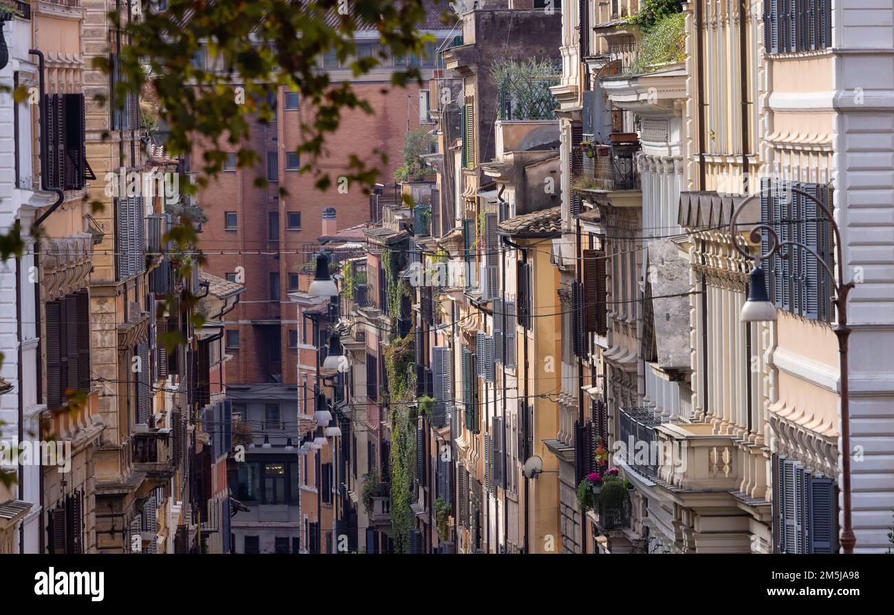 Old Historic Streets in Downtown Rome, Italy Stock Photo - Alamy