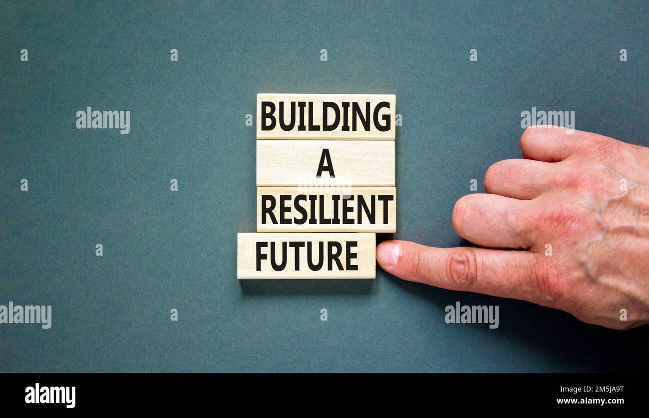 Building a resilient future symbol. Concept word Building a resilient ...