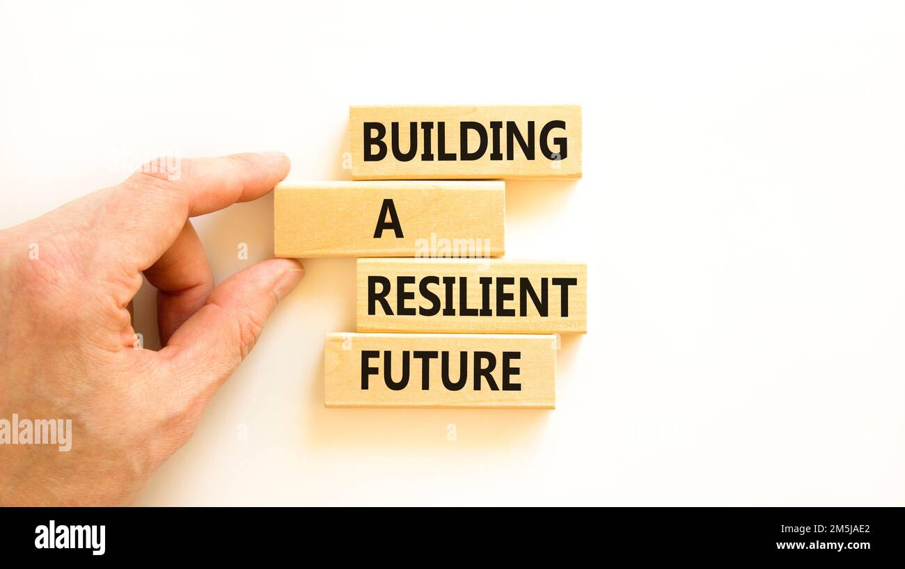 Building a resilient future symbol. Concept word Building a resilient ...