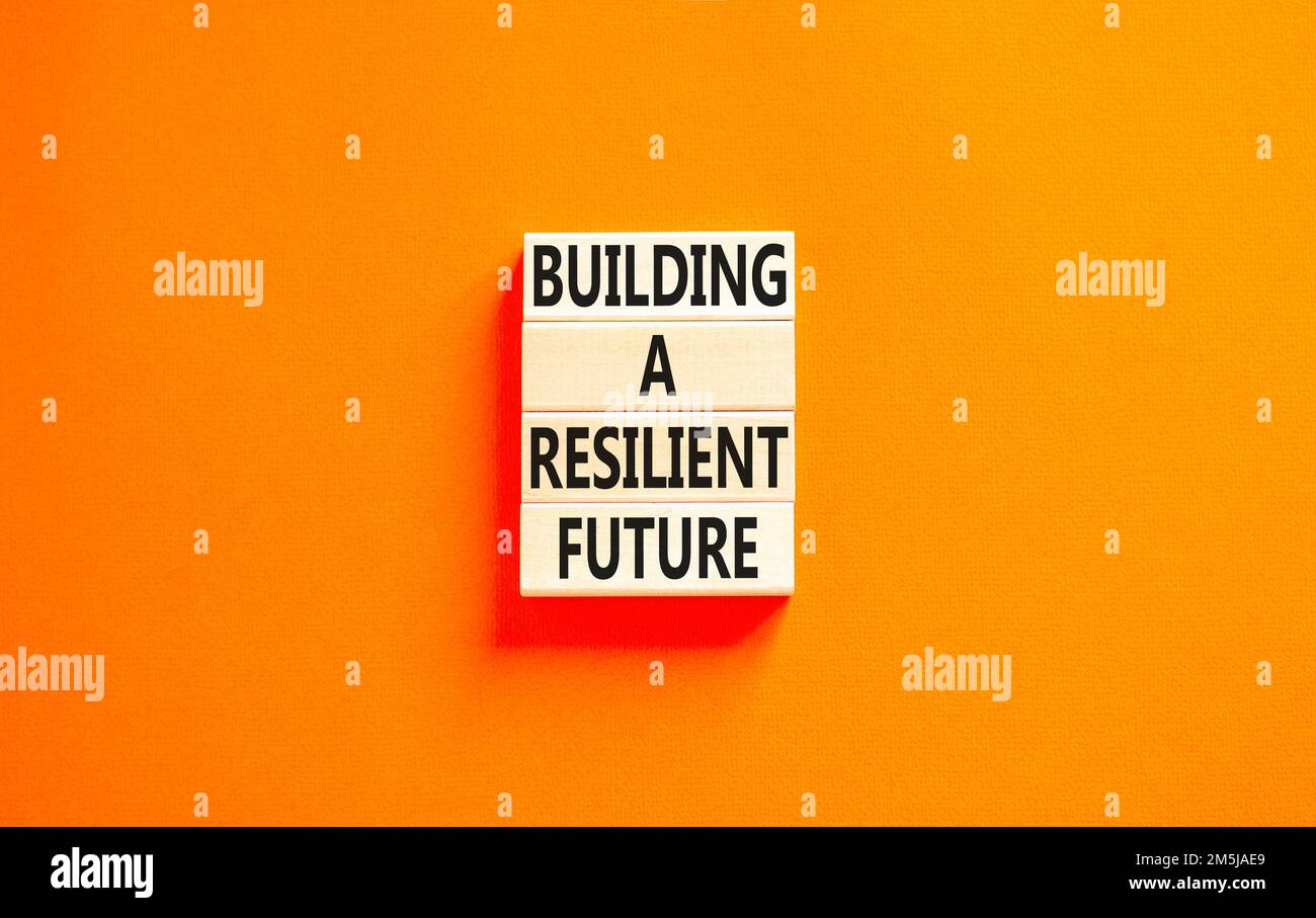 Building a resilient future symbol. Concept word Building a resilient ...