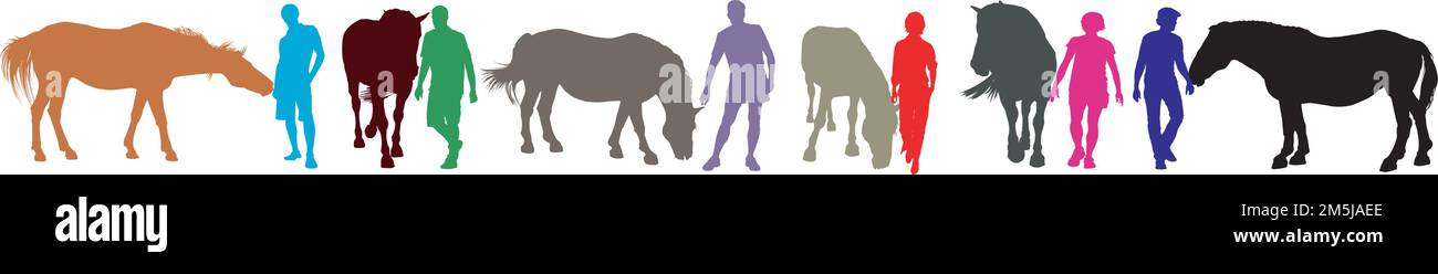 People walking group Stock Vector Images - Alamy