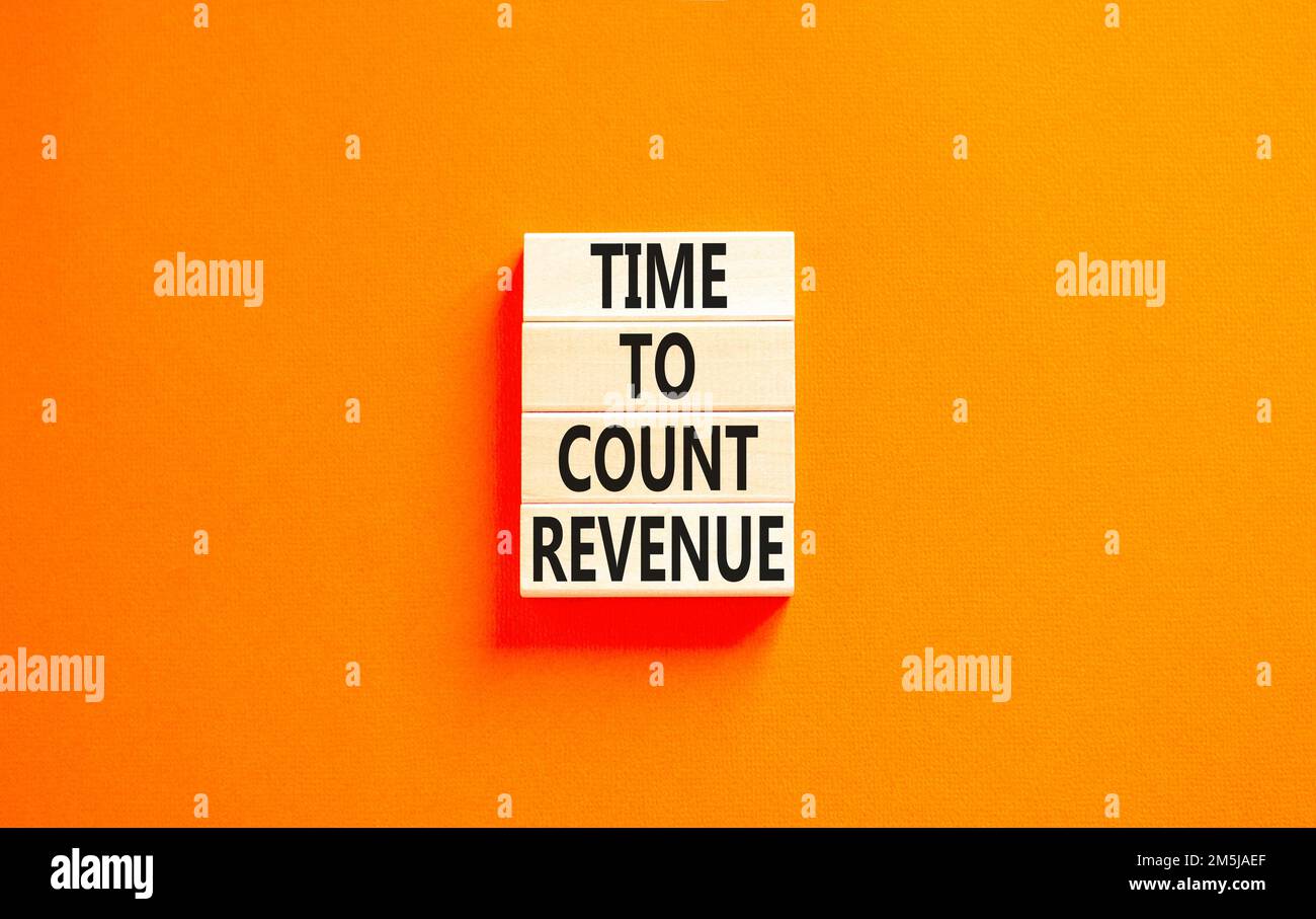 Time to count revenue symbol. Concept word Time to count revenue on ...