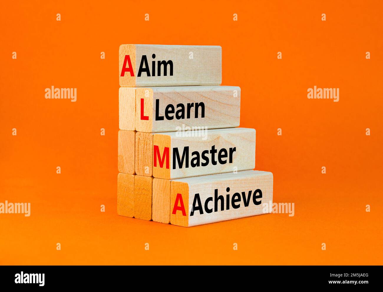 ALMA aim learn master achieve symbol. Concept words ALMA aim learn ...