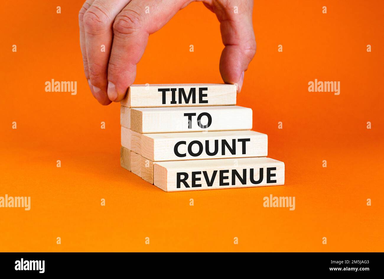 Time to count revenue symbol. Concept word Time to count revenue on ...
