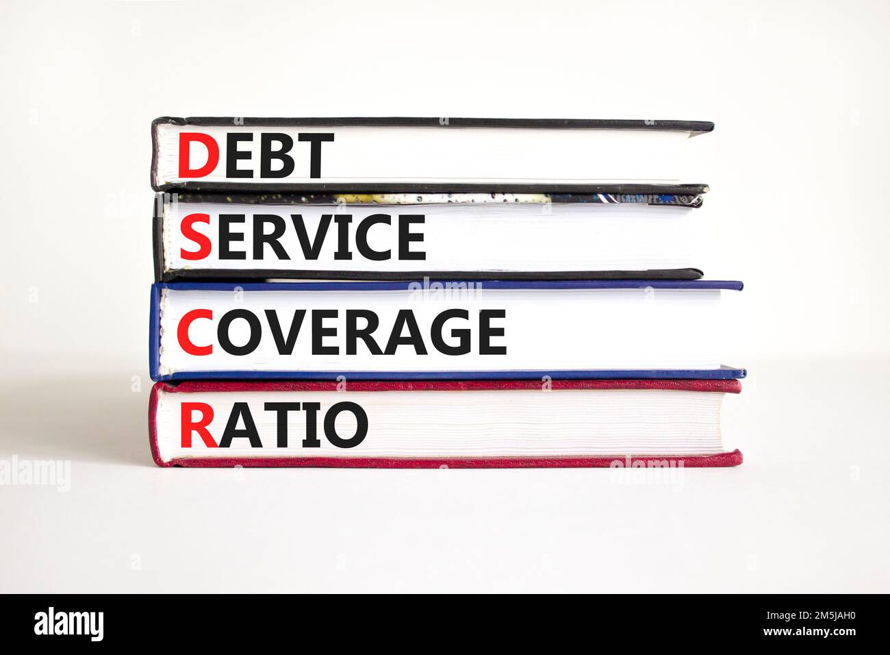 DSCR debt service coverage ratio symbol. Concept words DSCR debt ...