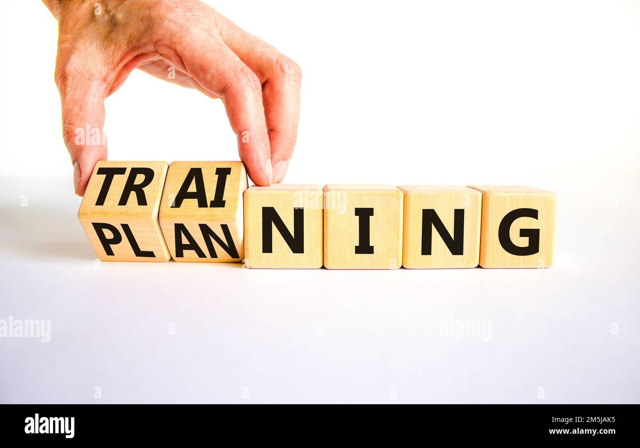 Training and planning symbol. Concept word Training and Planning on ...