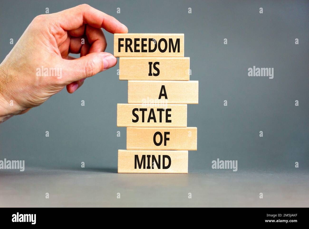 Freedom in mind symbol. Concept words Freedom is a state of mind on ...