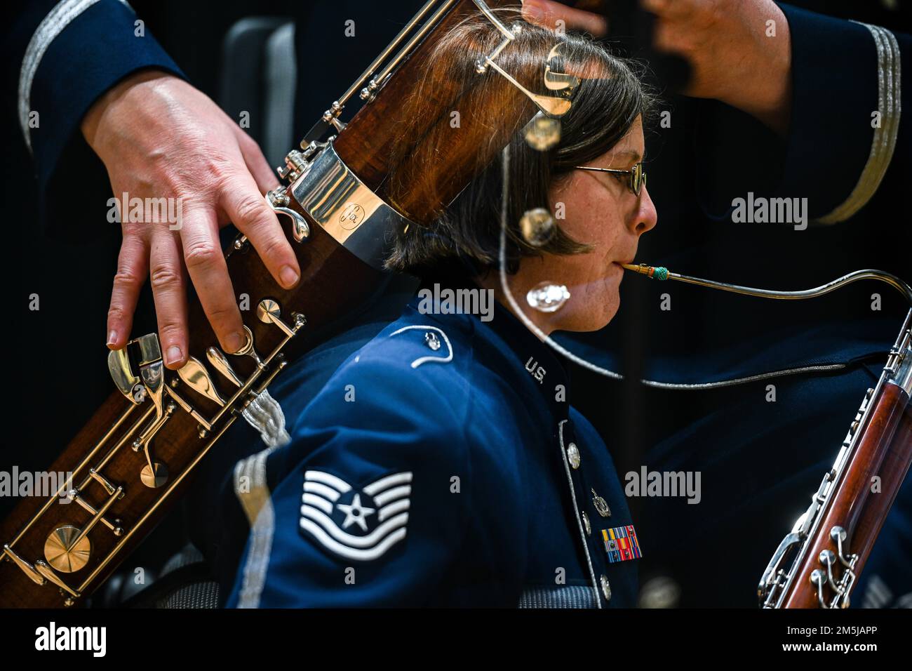 U.S. Air Force Tech. Sgt. Sara Garing, a bassoonist for the Winds Aloft ...