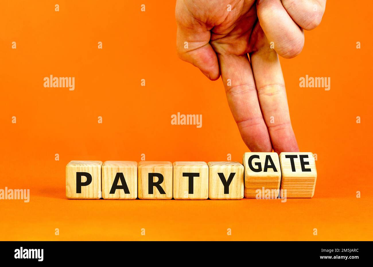 Party and partygate symbol. Concept words Party and Partygate on wooden ...