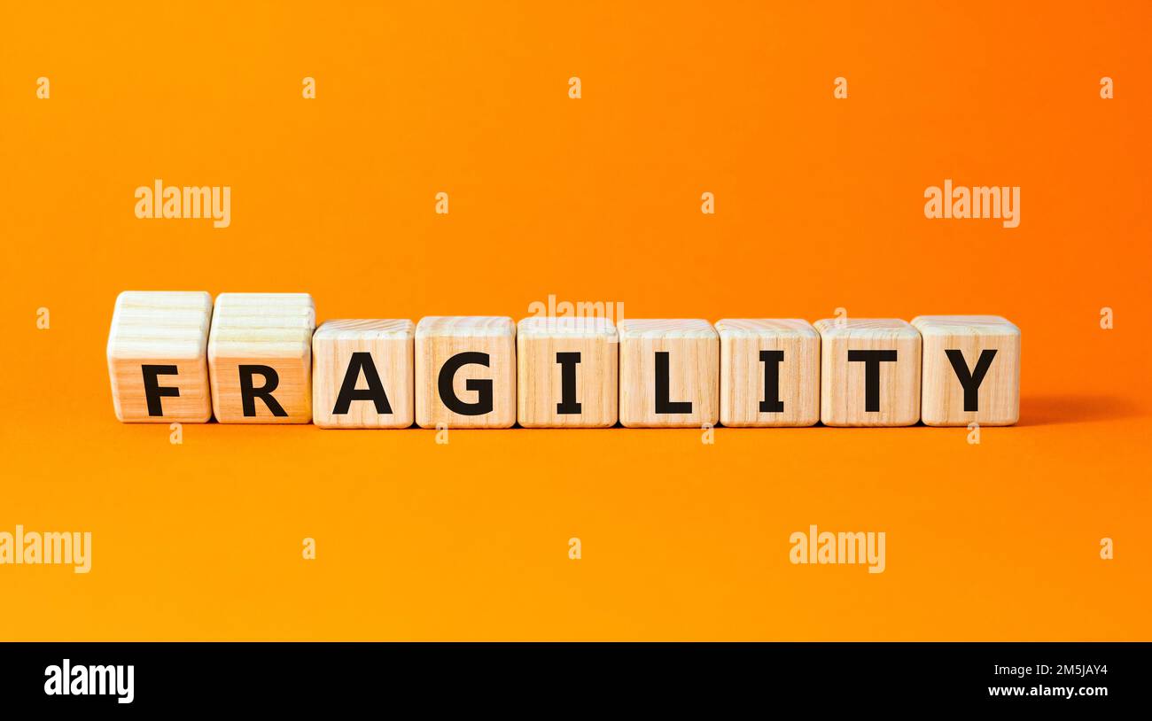 Fragility or agility symbol. Concept words Fragility and Agility on ...