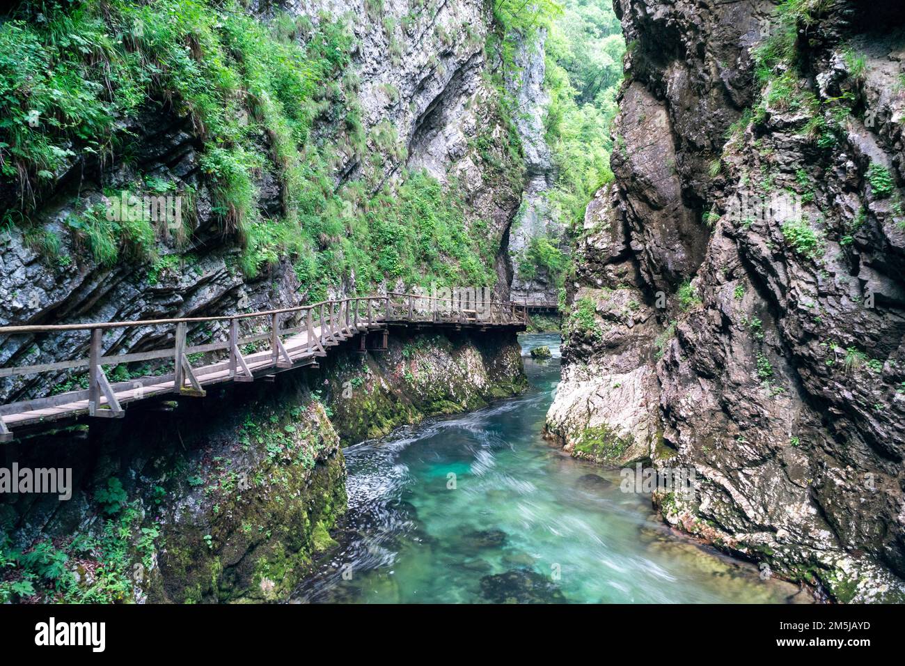 the Vintgar Gorge in Bled, Slovenia Stock Photo - Alamy