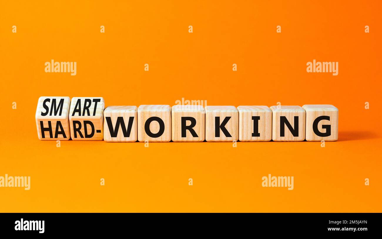 Smart or hard working symbol. Concept words Smart working and Hard ...