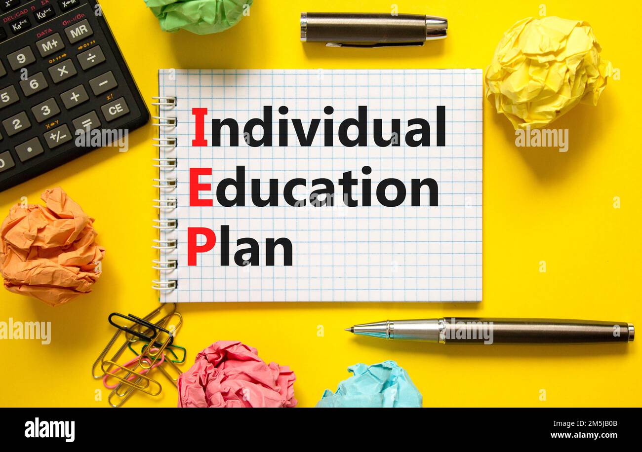 IEP individual education plan symbol. Concept words IEP individual ...